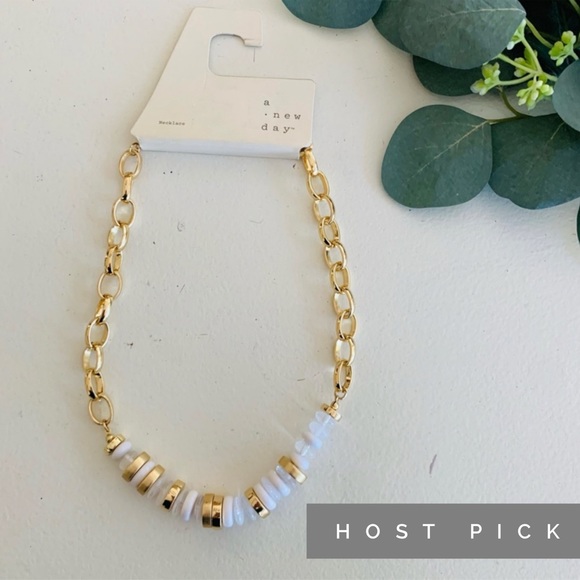 a new day | Jewelry | A New Day Gold Tone Bead Chain Necklace | Poshmark